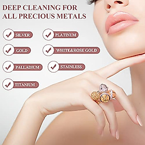 PINGMIC 6 Jewelry Polishing Cloths, Professional Silver Polishing Cloth for Jewelry Sterling Silver Gold Platinum Copper Diamond (11'' x 14'' * 2 Pcs, 4'' x 8'' *4 Pcs)