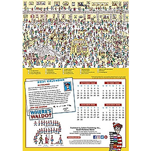2021 Wheres Waldo 16-Month Wall Calendar