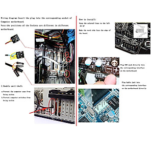 Desktop Computer Case Switch,Reset HDD Button Switch with Dual USB Ports,Power Button,Audio Ports for Desktop PC Case