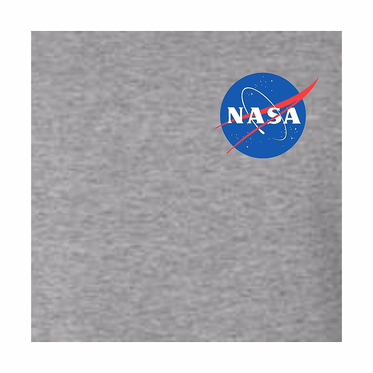 Small Athletic Heather Mens NASA Blue Meatball Left Chest Logo Long Sleeve T-Shirt