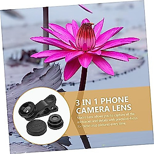 Hemobllo 3pcs Super Smartphone Most Fish Lens， Upgraded of Eye Compatible with s//in Kits Mm Lenes- & - Light Cell Lenses Wide Accessories Compatible with iPhone Angle Lense Lensblack