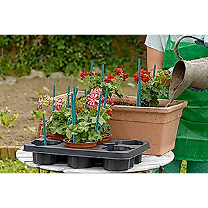 Garden Wood Plant Stakes Green Bamboo Sticks,HAINANSTRY Sturdy Floral Plant Support Stakes Wooden,Wooden Sign Posting Garden Sticks(25 Pack 18 Inches)