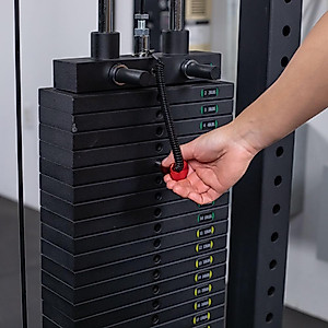 Titan Fitness LAT Tower Machine, Single Stack 300 LB Cable Pull Station Trainer