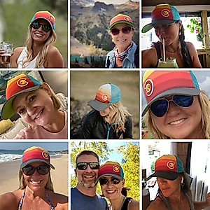 Colorado Trucker Hats for Men & Women - Custom Sunset Fader Style with Snapback, Versatile & Conscious Outdoor Cap, Adult Fit