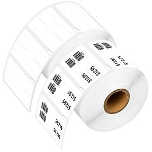 USUPERINK 2 Roll 3/8'' x 3/4'' Self-Adhesive LW 2-UP Jewelry Price Tag Labels Direct Thermal Paper Compatible for Dymo 30299 LabelWriter 450 Duo 4XL Zebra Rollo Label Printers, 1500 Labels Per Roll