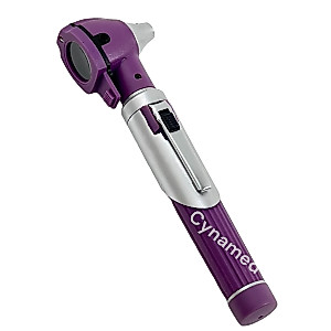 Cynamed Otoscope - Ear Scope with Light, Ear Infection Detector, Both Adult and Pediatric Disposable Specula Tips (Purple)