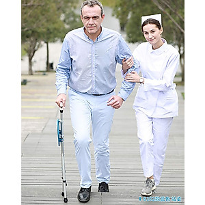 Tripod Walking Stick Seat,Folding Massage Cane Seat,Crutch Chair,Lightweight Robust Three Legged Stick with Stool,Aluminum Alloy,for Elder Waiting in