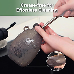 Haakaa Happii Bear Silicone Goody Pouch,Reusable Baby Food Pouches for Homemade Organic Purees, Juices, Smoothies, and Yogurt - Perfect for Toddlers and Kids - 4 Pack, 6oz