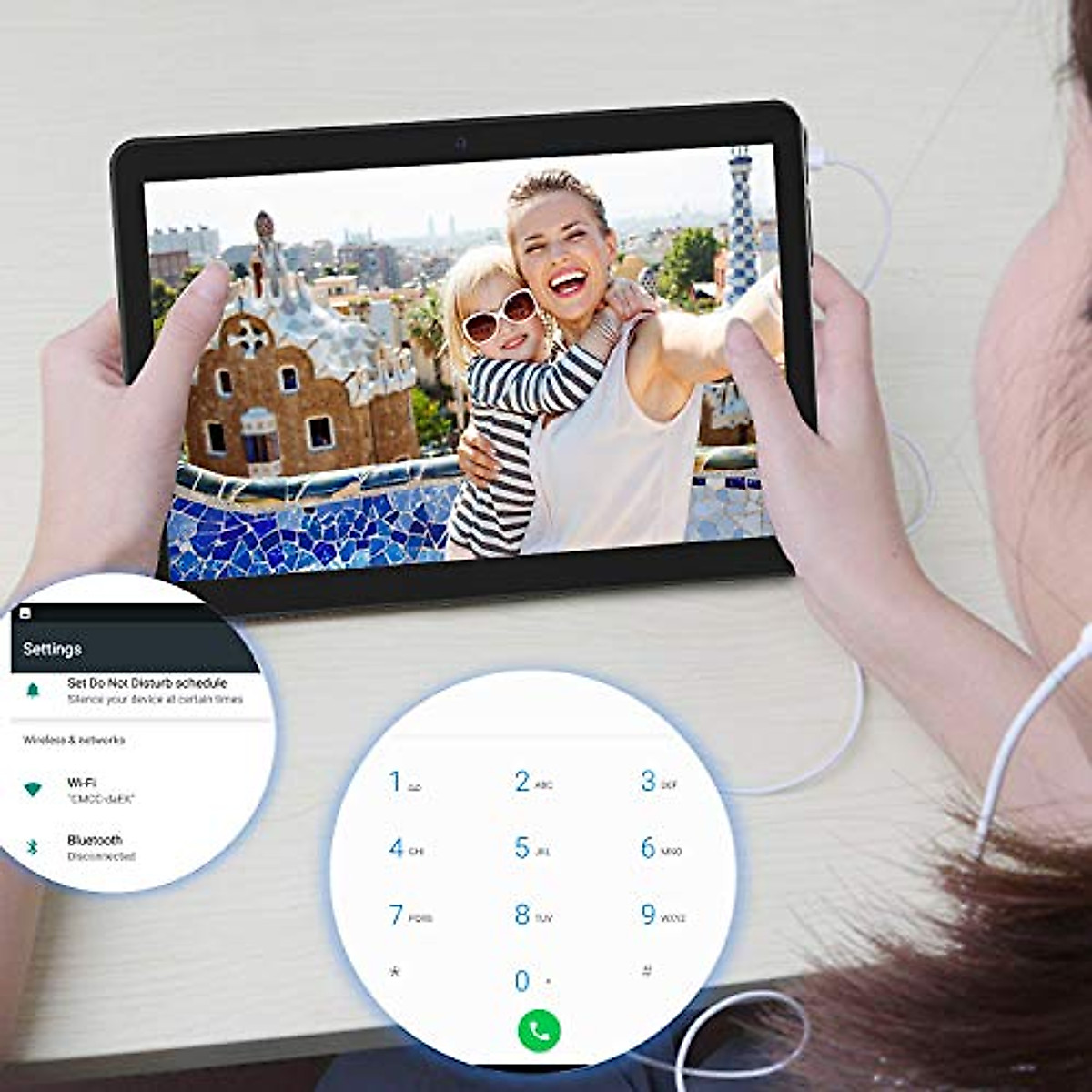 LECTRUS Tablet 10 inch Android 9.0 (GMS Certified), 32GB Storage, Quad Core Processor, 3G Tablet PC with Dual Sim Card Slots and Cameras, IPS HD Touchscreen, WiFi, Bluetooth, GPS, YouTube, Netflix