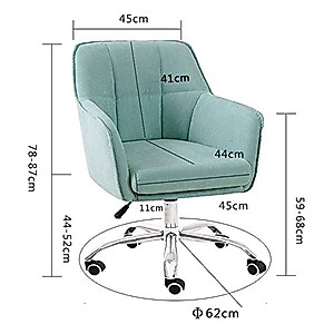 ECBETCR Chair Desk Office Chair Home Rolling Swivel Chair, Computer Desk Chair, Velvet Fabric and Nylon Foot Design, Thick Cushion Pad Flexible for Executive, Drafting, Gaming or Office