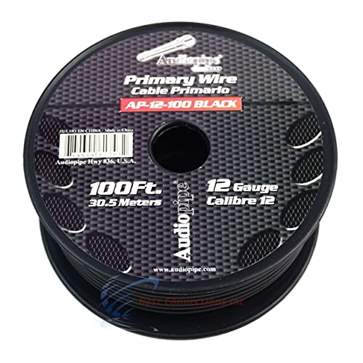 Audiopipe 12 Gauge Wire RED & Black Power Ground 100 FT Each Primary Stranded Copper CLAD