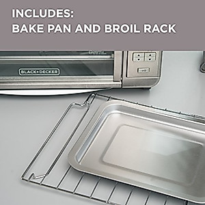 BLACK+DECKER 6-Slice Digital Convection Countertop Toaster Oven, Stainless Steel, TO3280SSD