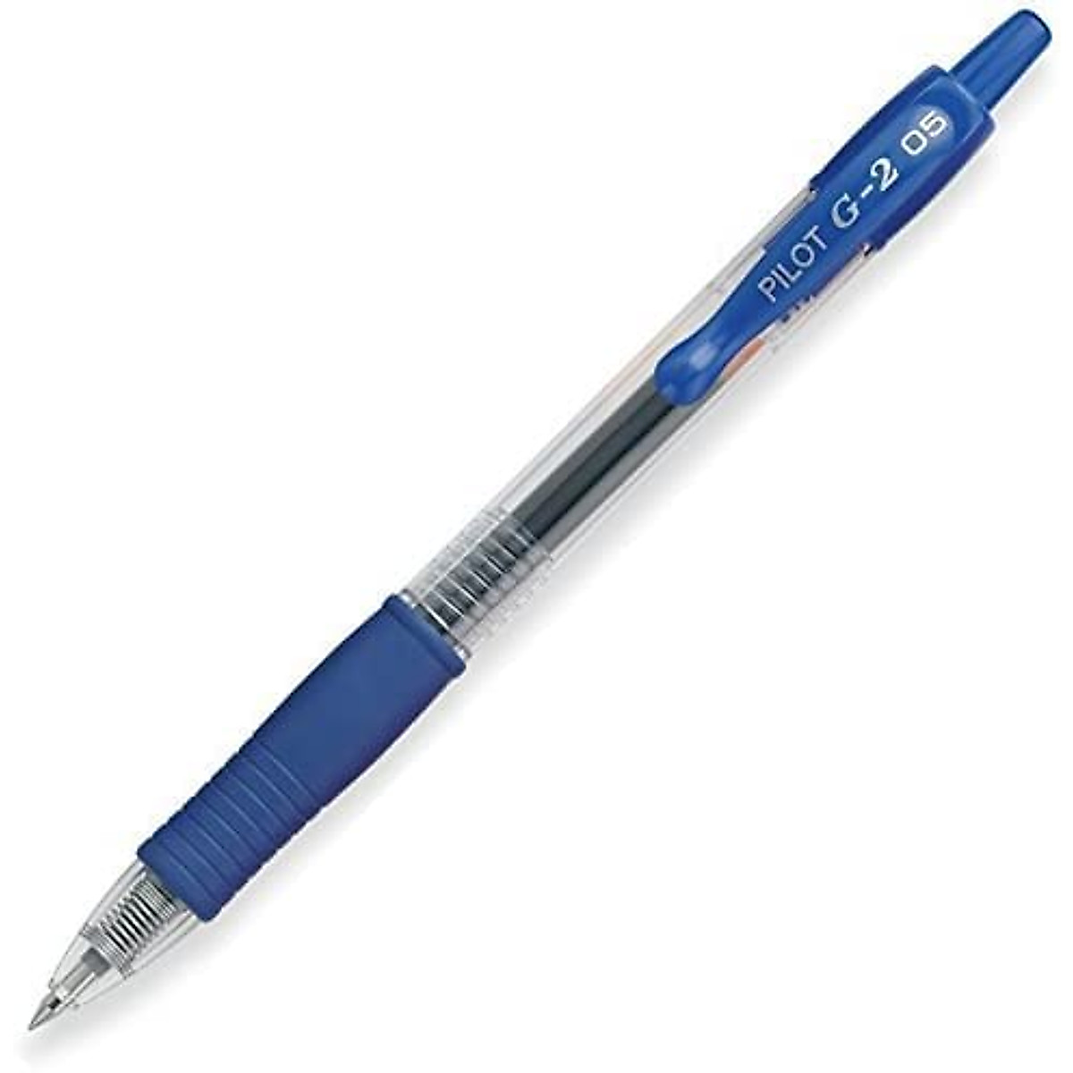 Pilot G2 pens retractable Gel Roller ballpoint Extra Fine 05 pt Black & Blue Bundle (6)