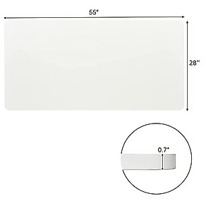 Tangkula 55 x 28 Inches Universal Relevance Table Top, Solid 1 Piece Wooden Desktop for Height Adjustable Electric Standing Desk Frame, Rectangular Countertop for Stand Up Desk (White)
