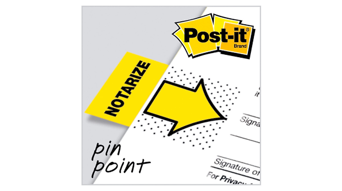 Post-it Notarize Flags - Fast, Secure Document Marking (50/Dispenser)