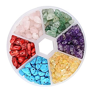 Veemoon 1 Box DIY Accessories Crystal Chips Ear Peircing Kit Mini Chips DIY Jewelry Beads Gemstone Chips DIY Anklet Beads DIY Jewelry Supplies DIY Making Beads Decorative Beads Accessories
