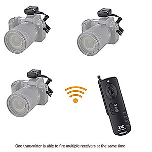 JJC Radio Wireless Remote Control Shutter Release for Canon EOS Rebel T6 T7 T5 T8i T7i T6i T6s T5i T4i SL3 SL2 SL1 EOS 2000D 70D 77D 80D 90D EOS R R6 Mark II R6 R7 R8 R10 RP M5 M6 Mark II & More