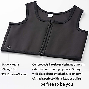 XUJI Women FTM Transgender Tomboy Trans Chest Binder Tank Top (B-M)