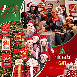 Clysee 60 Pcs Christmas Money Holder for Cash Bulk Christmas Money Holder Ornaments Holiday Gifting Money Holder with Cover Funny Xmas Cash Gift Ideas for Xmas Tree Hanging Decoration