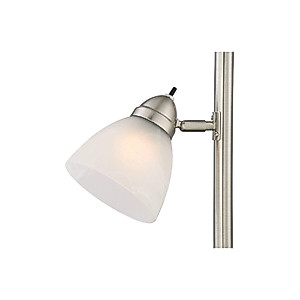 360 Lighting Ellery Modern Tree Torchiere Floor Lamp Standing 3-Light 72" Tall Brushed Nickel Silver Frosted White Glass Shade Decor for Living Room Reading House Bedroom Office