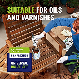 Paint Brushes with Plastic Handle 3-Pack 12”, 15”, 20” - for All Latex and Oil Paints & Stains