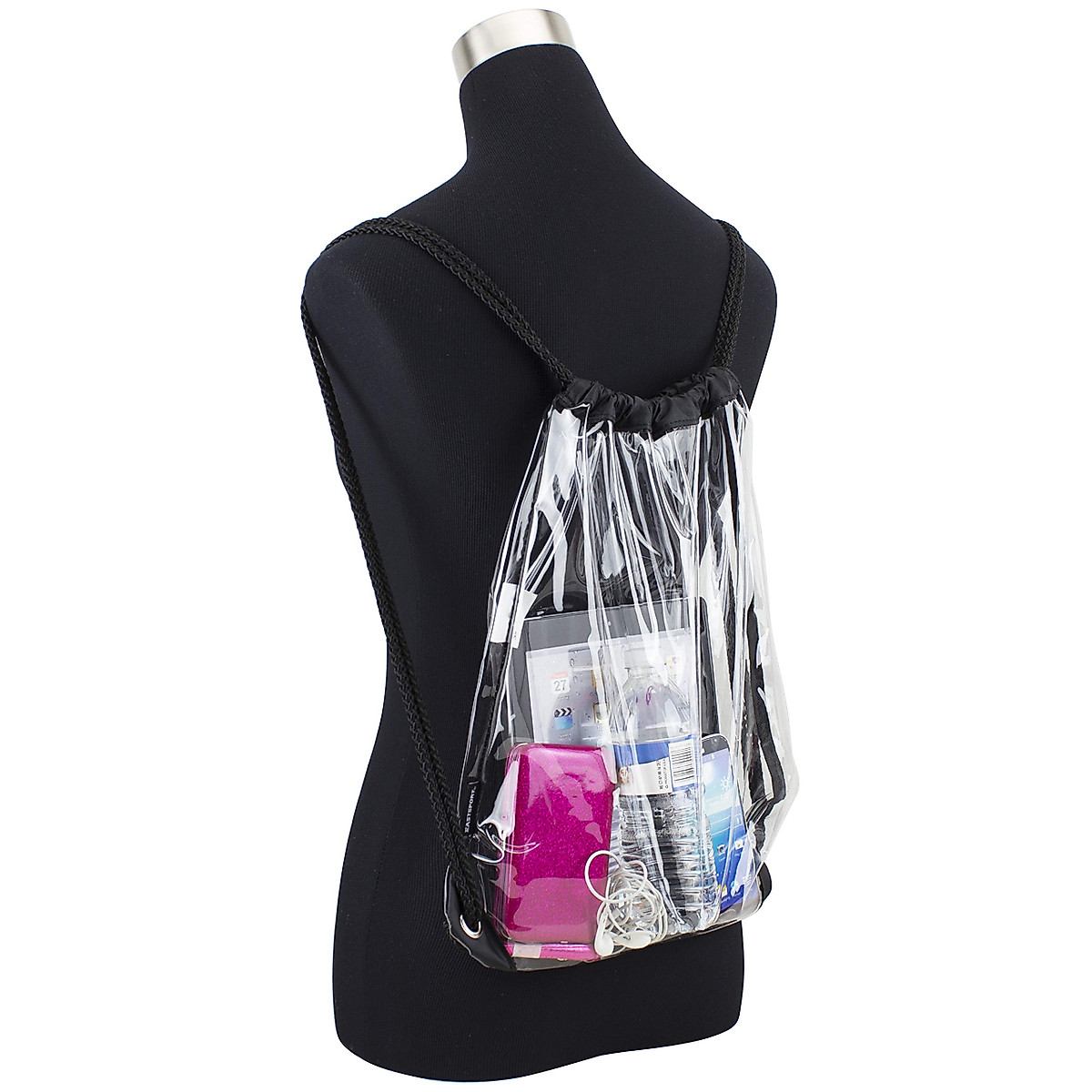Eastsport Clear Backpack with Sling Combo - Black Trim