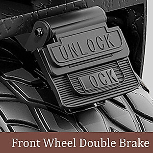 YJSG White Coffee Color Collapsible Folding Wagon Garden Cart,Garden Carts,Beach Wagon Grocery Wagon with Adjustable Drawbar Wagon Sports Utility Universal Wheel Wagon Cart Camping Cart