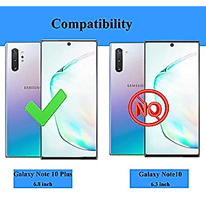 Androgate for Samsung Galaxy Note 10 Plus Case, Note10+ Case with HD Screen Protectors, Military-Grade Metal Ring Holder Stand Drop Tested Shockproof Cover Case for Samsung Note 10+/ 5G Black