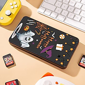 PERFECTSIGHT Cute Game Card Case for Nintendo Switch/Switch Lite/OLED, 24 Game Holder Cartridge Case for Game Cards and 24 SD Cards, Kawaii Portable Compact Storage Box (Halloween)
