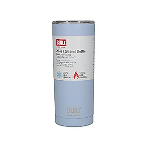 BUILT Stainless Steel Vacuum-Insulated Thermal Travel Cup, 565 ml (20 fl oz) - Arctic Blue
