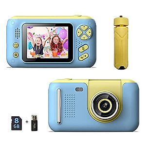 sikiwind Kids Camera for Boys and Girls, Digital Camera for Kids Toy Gift, Toddler Camera Birthday Gift for Age 3 4 5 6 7 8 9 10 with 32GB SD Card, Video Recorder 1080P IPS 2.4 Inch