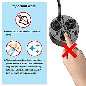 FITNATE Three-Head Mist Maker, Larger Fogger with 12 LED Light Fog Machine 1500ML/H Atomizer for Halloween, Pond, Garden, Rockery,Yard