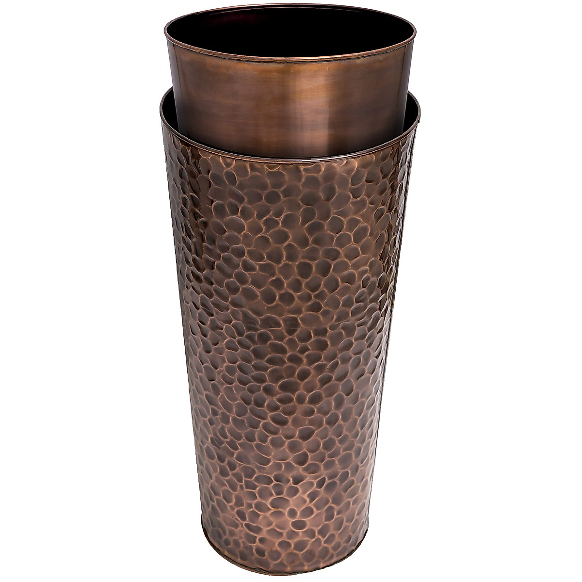 H Potter Large Tall Planter Pot Outdoor Indoor Copper Flower Decorative Weather Resistant Garden Deck Patio GAR568