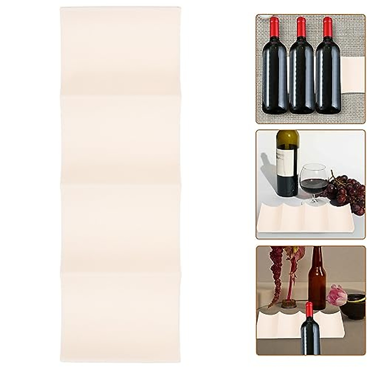 Amosfun Water Bottle Holder Wine Bottle Holder Fridge Drawer Organizer Water Rack for Refrigerator Mini Storage- European Style Wine Rack Water Bottle Display Mat Wine Holder Stacker Storage Rack