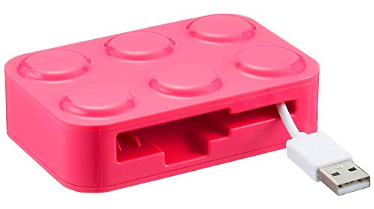 UNIEA Pink USB Hub - Stylish 4-Port Connectivity