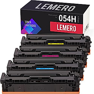 LEMERO 054H 054 Compatible Toner Cartridge Replacement for Canon 054H 054 CRG-054 High Yield to use with Color ImageCLASS MF642Cdw MF644Cdw MF640C MF641Cw LBP622Cdw LBP620 (Black/Cyan/Magenta/Yellow)