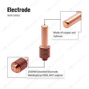 192048 Extened Electrode Tip 192052 Nozzle for Miller ICE-40T / ICE-40TM Torch Consumables Kit 15pcs