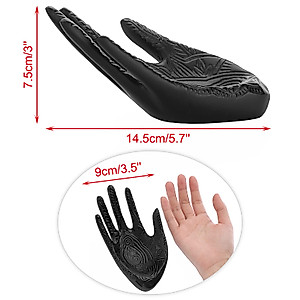 ELLDOO Buddha Hand Jewelry Tray Rings Holder Jewelry Display Hand jewelry Holder Trinket Dish Storage Decoration, Black