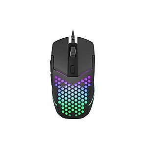 Fury Battler - USB Gaming Mouse, 6400 dpi, 6 Buttons, Optical, RGB Backlight, Lightweight, Black