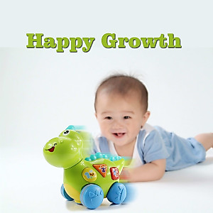 fisca Baby Toys Musical Walking Dinosaur for Babies & Toddlers, Preschool Learning Educational Toys with Lights and Music