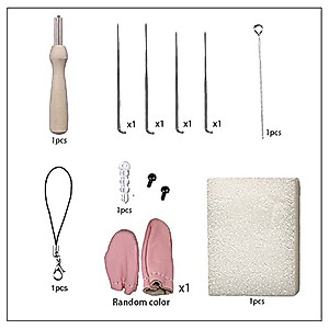 Needle Felting Kit, Animal Doll Felting Kit with Felting Needles,Beginner Includes 4 Felting Needles, DIY Needle Felting Supplies for Christmas, Children's Day, Other Festival and Crafts(Crocodile)