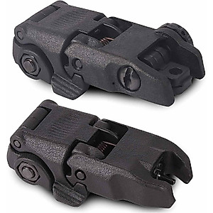 ADEGRIN Nylon Sight Front and Rear Flip Sights can be Mounted on Any Picatinny or Weaver Rail(Black)