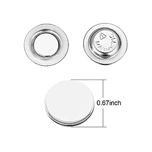 24 Pieces Magnetic Name Badge Round Adhesive Name Tag Holders with Plastic Storage Box for Name and Circle Badges (Diameter of 2 cm/ 0.79 inch)
