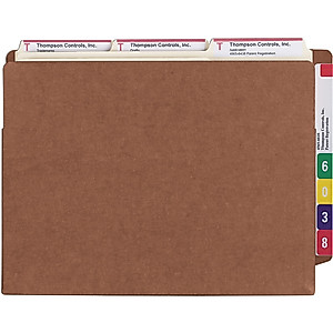 Smead End Tab TUFF® File Pocket, Reinforced Straight-Cut Tab, 3-1/2" Expansion, Tyvek® Gusset, Extra Wide Letter Size, Redrope, 10 per Box (73780)