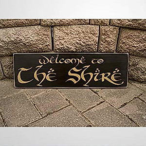 Welcome to The Shire Magic Store Sign Quote Home Theater Sign Wood Plaque Wall Art Funny Wood Sign Wall Hanger Home Decor