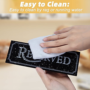 EliteZ Reserved Table Signs, 6pcs Acrylic Reserved Signs for Wedding, Hotel Restaurant Reserved Table Signs Reminder Sign for Wedding Birthday Party