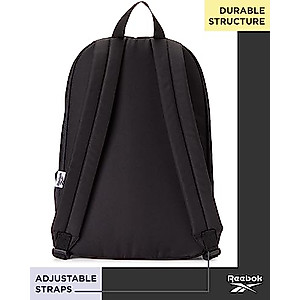 Reebok Backpack - Rimson Sports Gym Bag - Lightweight Carry On Weekend Overnight Luggage - Casual Daypack for Travel, Beach, Black-New
