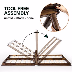 ZINUS Bobbie 10 Inch Wood Platform Bed Frame, Full Size, Mattress Foundation with Sturdy Acacia Wood Slat Support, No Box Spring Needed, Tool Free Assembly