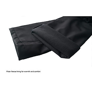 Acmelogy Fleece Lined Softshell Pants Skiing, Snowboarding, Hiking, 100% Waterproof, Breathable, 8000mm/3000gm (Men's, XX-Large, Black)