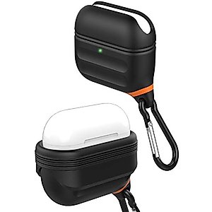 HALLEAST for AirPods 3 Case Waterproof, Front LED Visible & Support Wireless Charging, Protective Silicone Case Cover Compatible with for AirPods 3 Accessories, Black